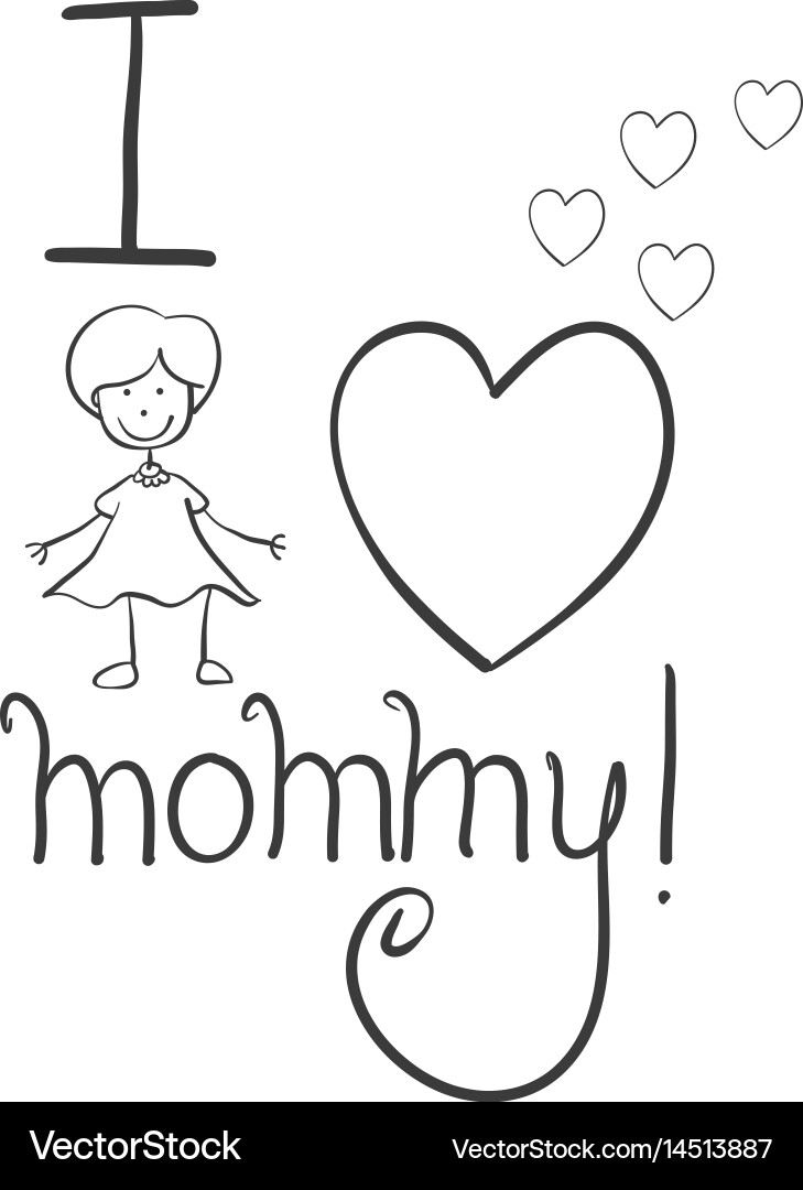 Mother's Day Hand Drawn Collection Royalty Free Vector Image