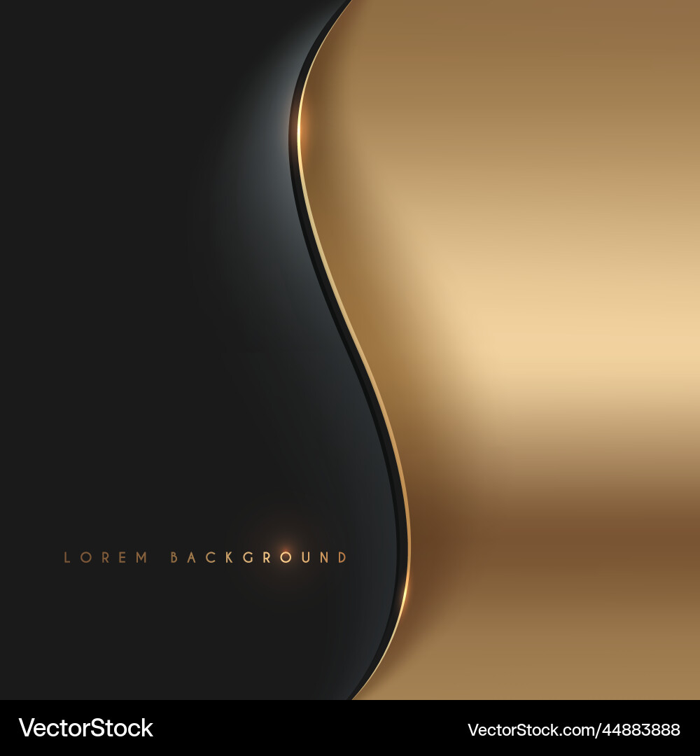 Abstract black and gold background Royalty Free Vector Image