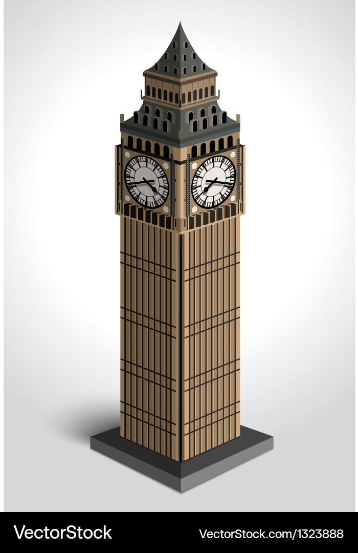 Big ben tower Royalty Free Vector Image - VectorStock