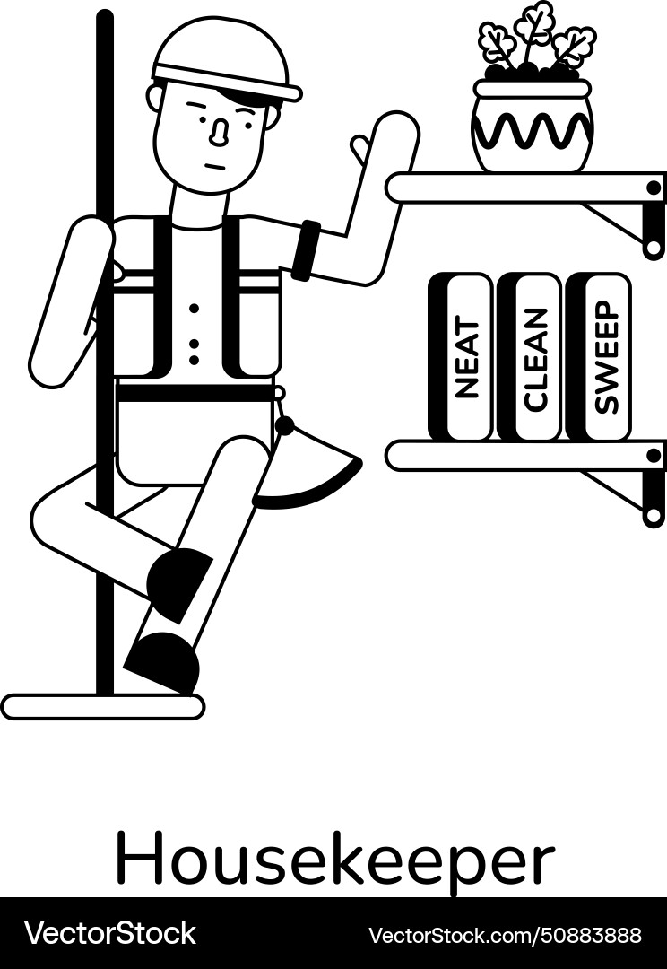 Housekeeper Royalty Free Vector Image - VectorStock