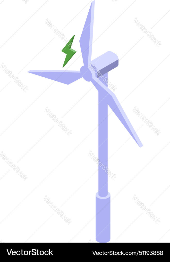 Modern windmill icon isometric wind power Vector Image