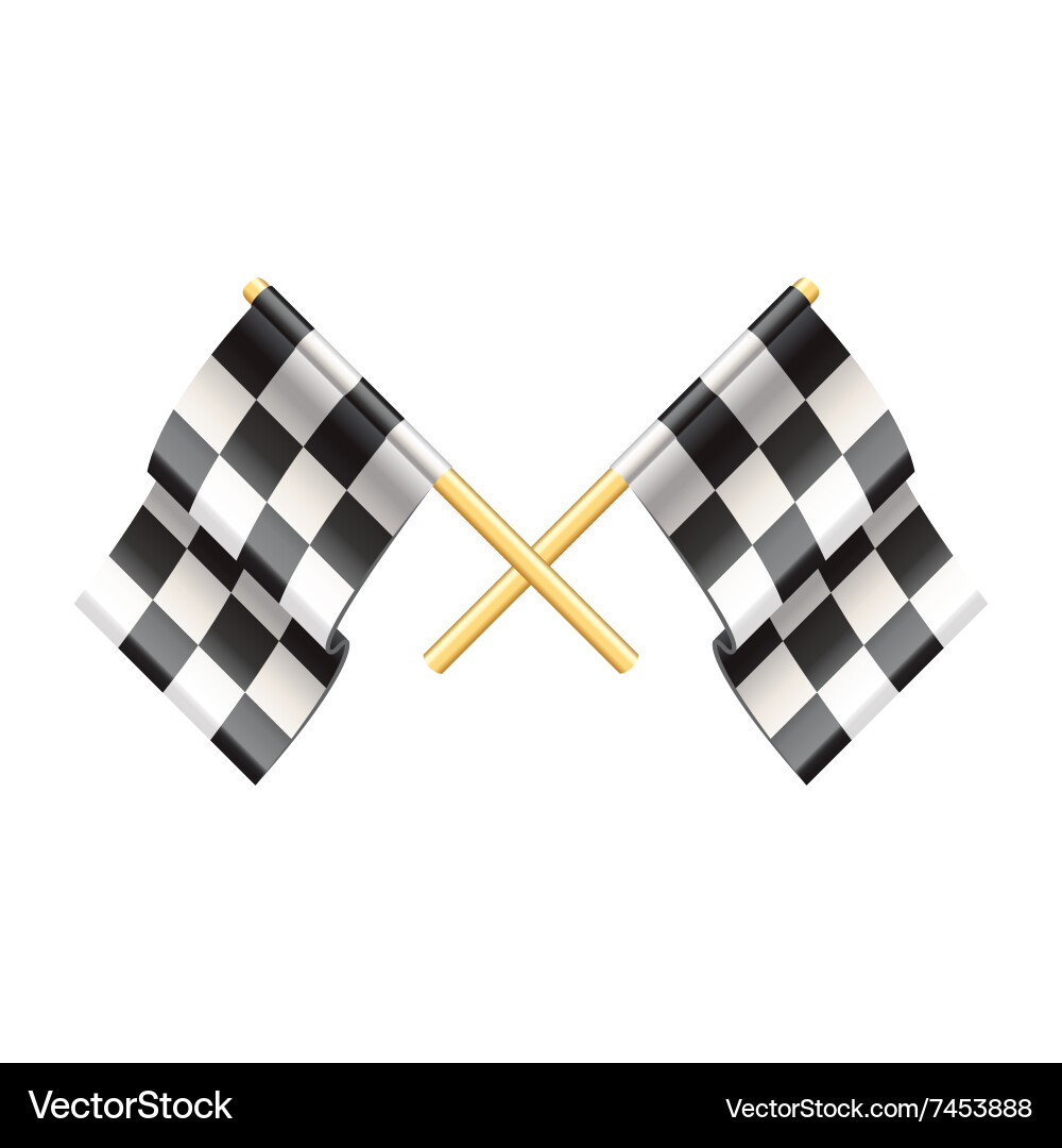 Rally flags isolated on white Royalty Free Vector Image