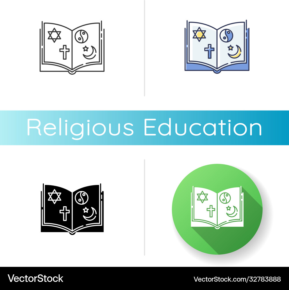 Religious education icon Royalty Free Vector Image