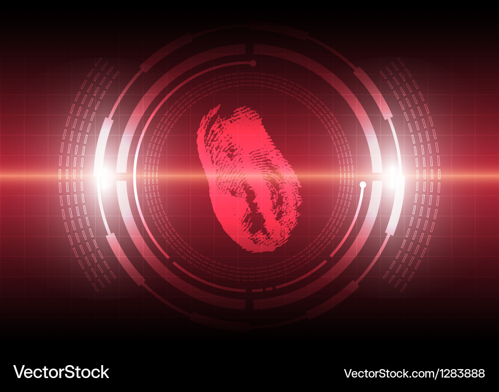 Scan thumb technology Royalty Free Vector Image
