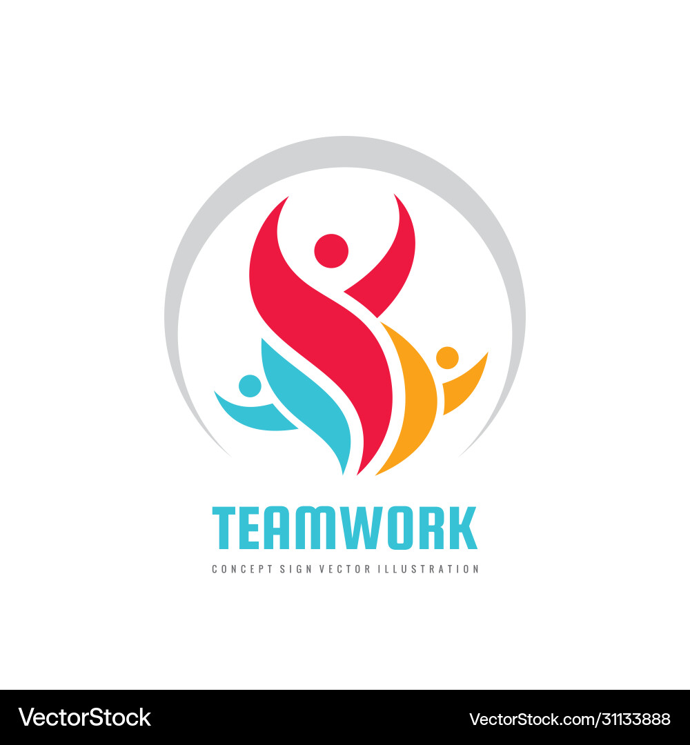Teamwork & Collaboration Logo Royalty Free Vector Image