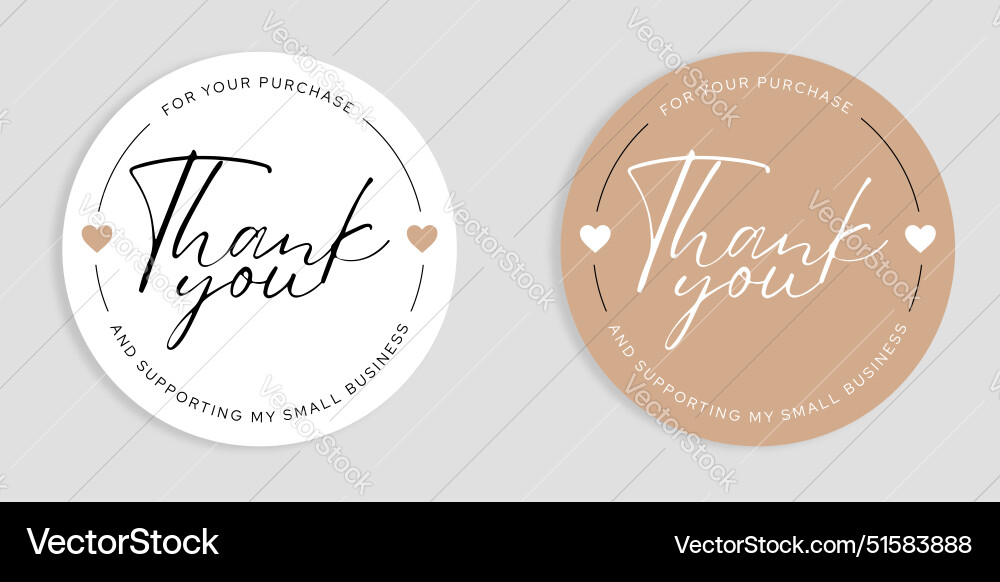 Thank you for purchase sticker template Royalty Free Vector