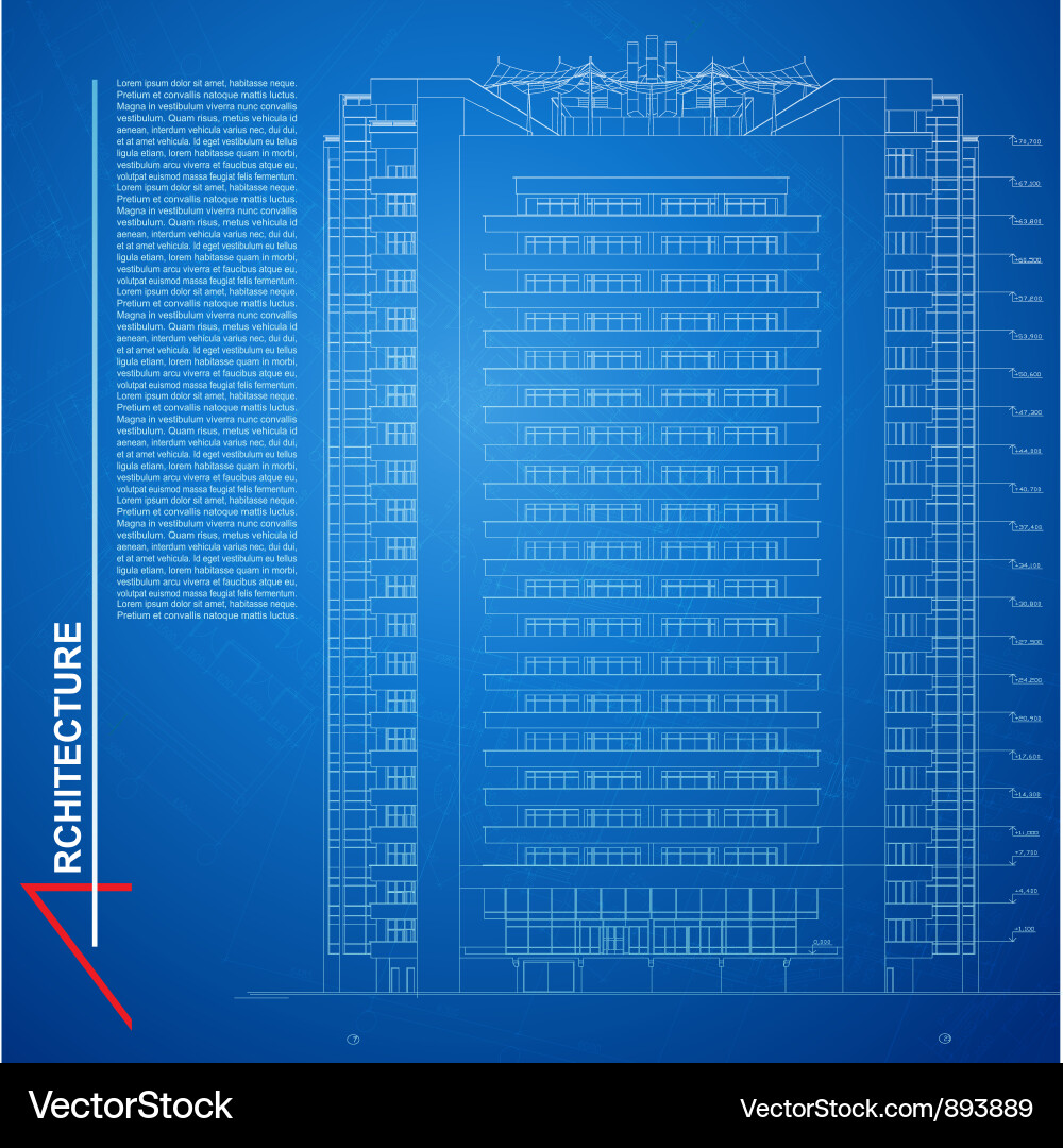 Architectural Blueprint - City Plan Royalty Free Vector