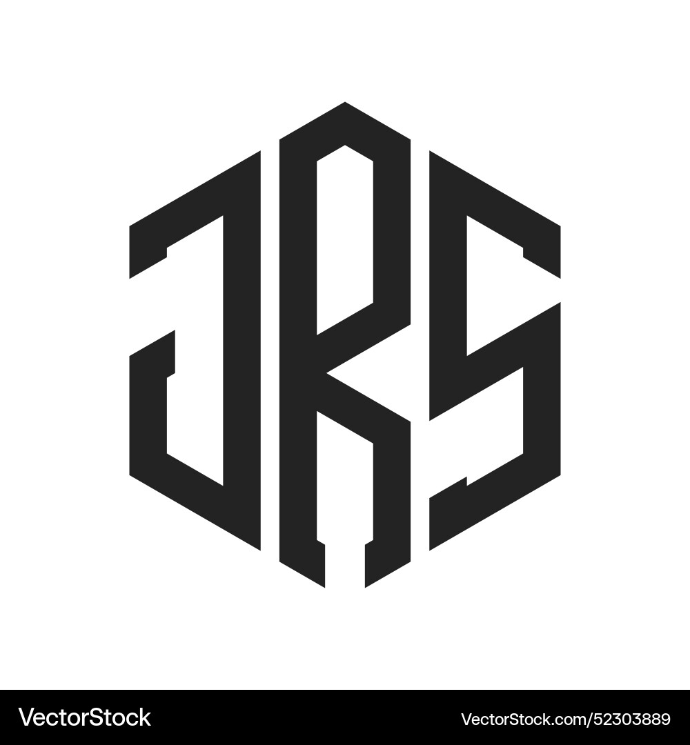 Jrs logo design initial letter monogram – Royalty-Free Vector | VectorStock