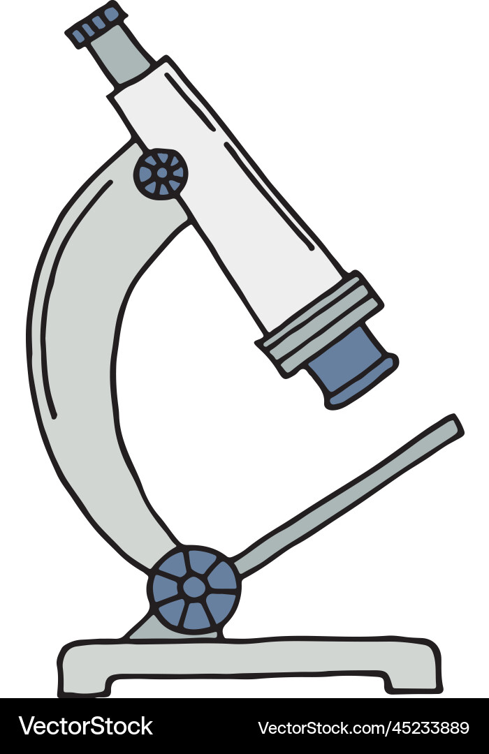 Microscope icon science symbol laboratory color Vector Image