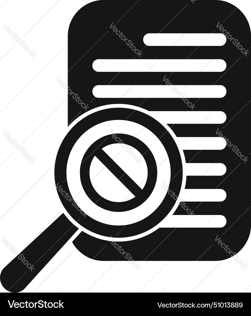 Search error in disclaimer icon simple Royalty Free Vector Search error in disclaimer icon simple Royalty Free Vector