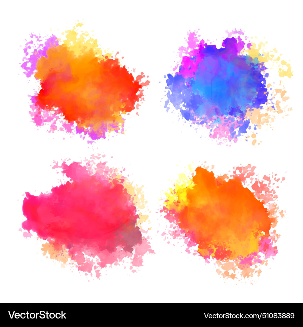 Set of colorful liquid blob texture background Vector Image