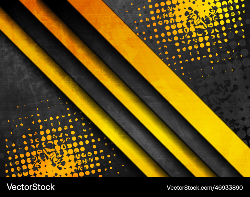 Black and yellow contrast stripes corporate Vector Image