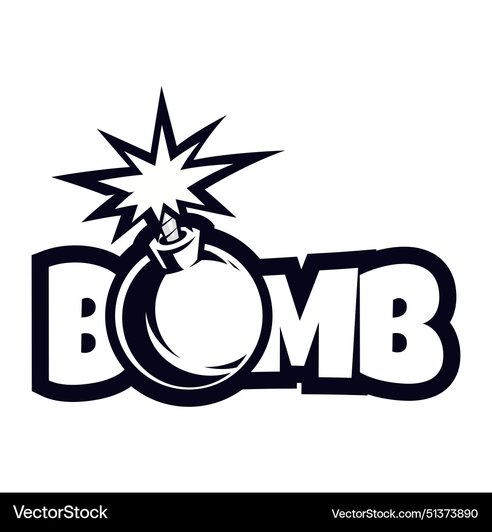 Bomb explosion mascot Royalty Free Vector Image