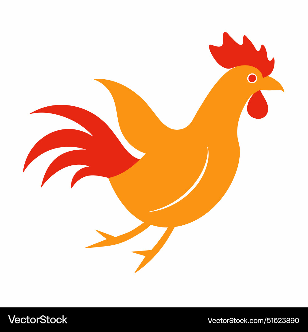 Brahma chicken jumps icon Royalty Free Vector Image