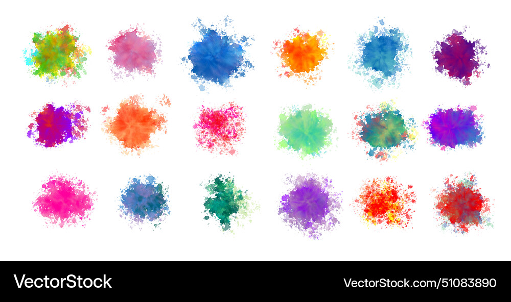 Dirty and messy colorful paint drop background Vector Image