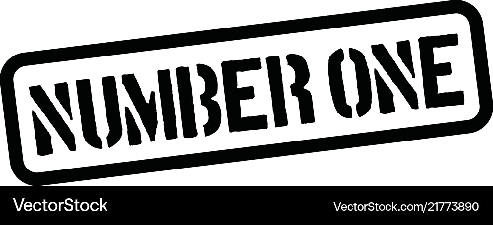 Number one rubber stamp Royalty Free Vector Image
