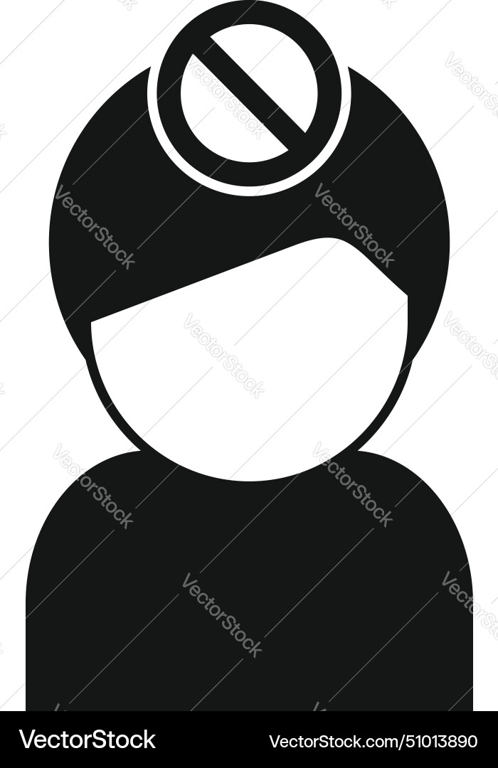 Rejected person by law icon simple modern Vector Image