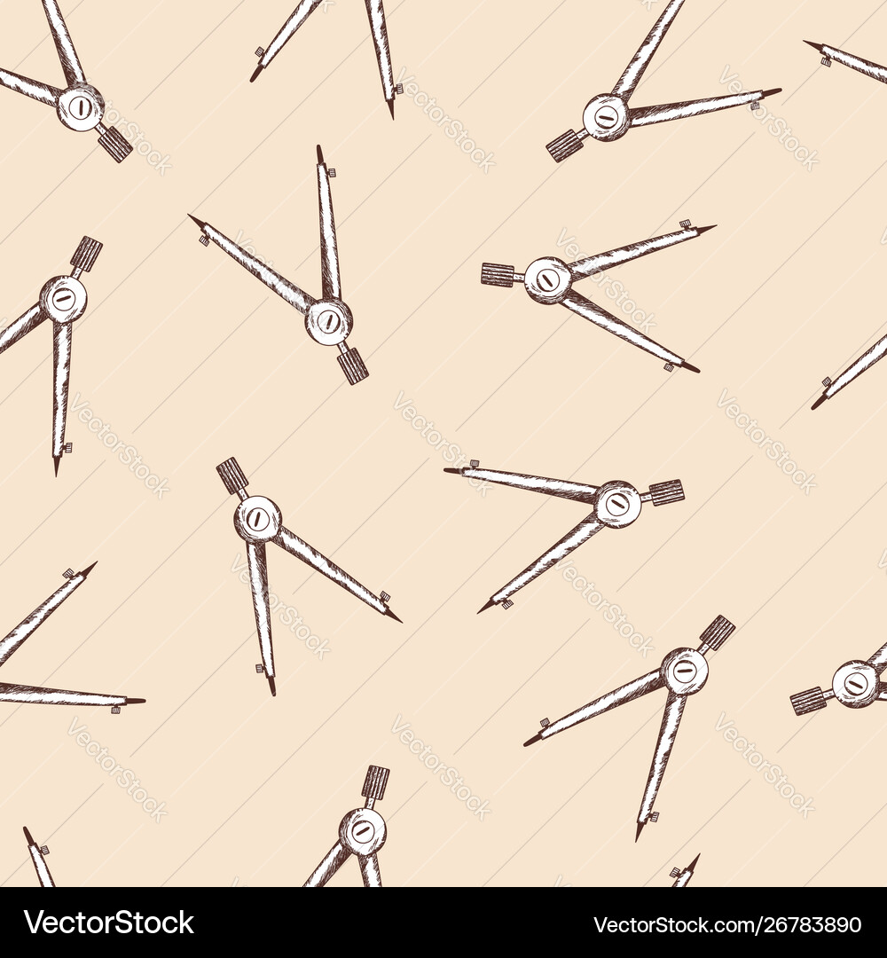 School compass seamless Royalty Free Vector Image