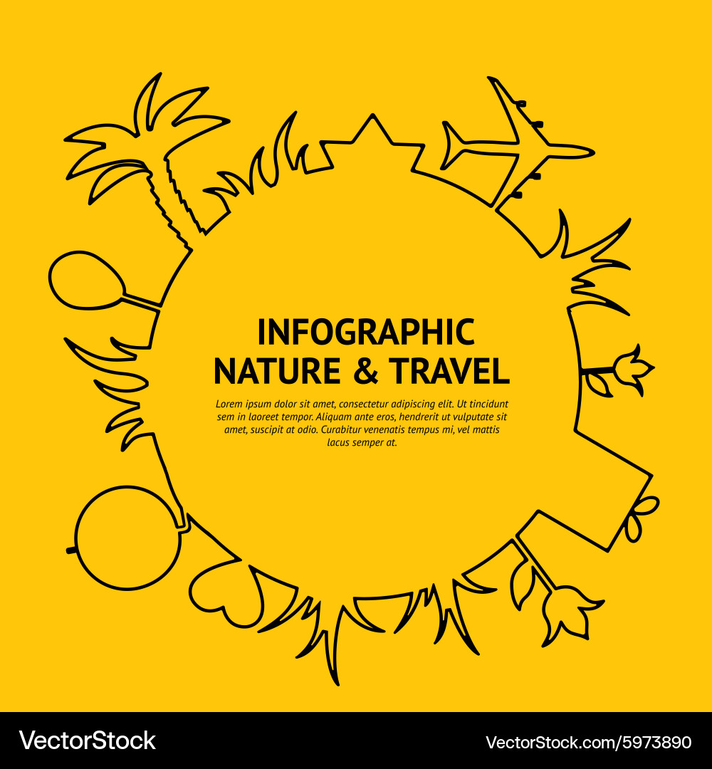 Travel and tourism Royalty Free Vector Image - VectorStock