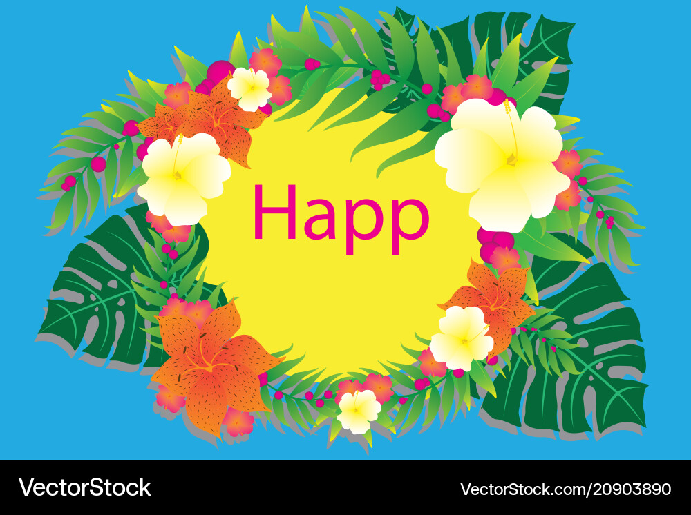 Tropical template Royalty Free Vector Image - VectorStock