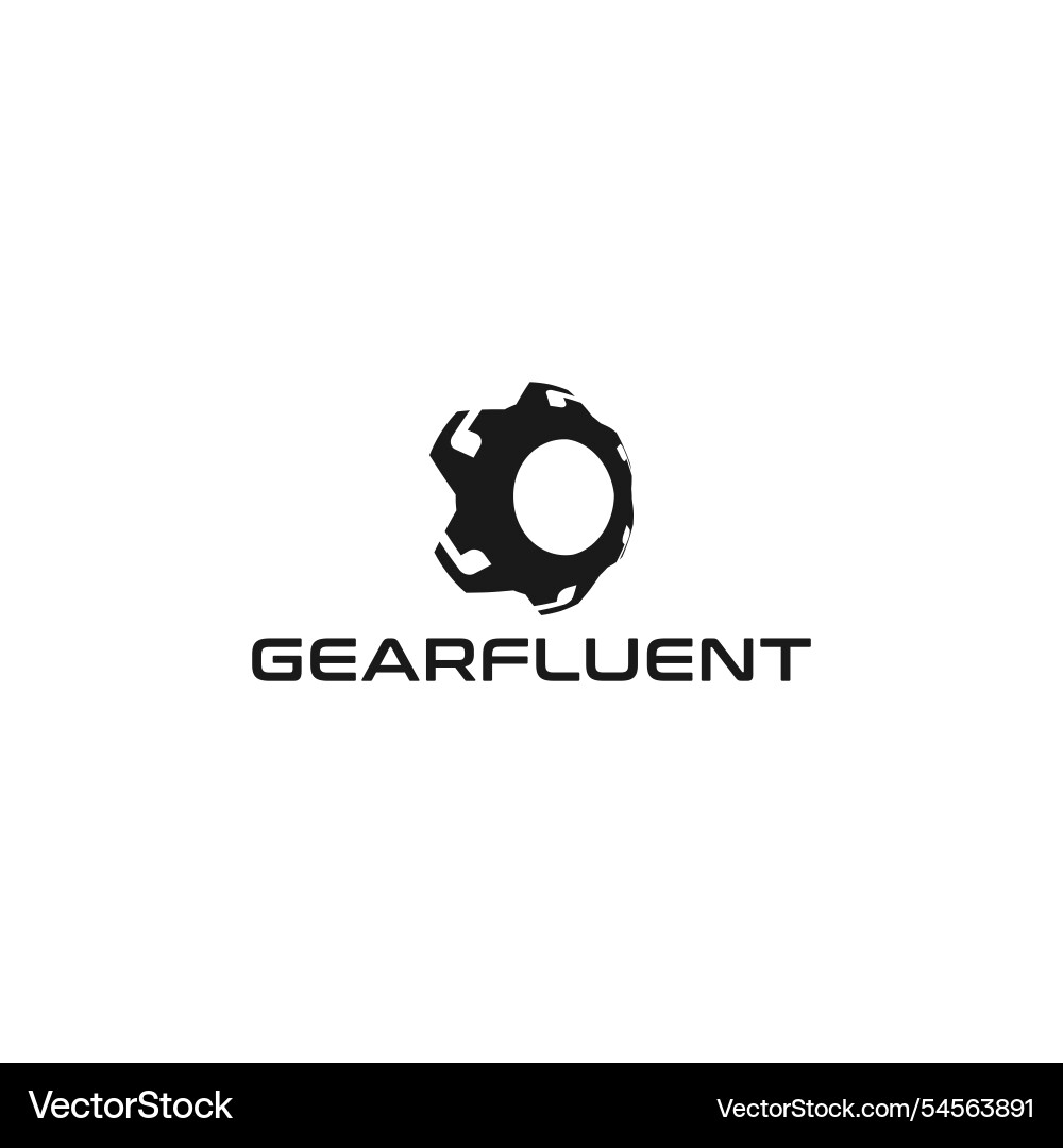 Abstract gear icon technology logo Royalty Free Vector Image