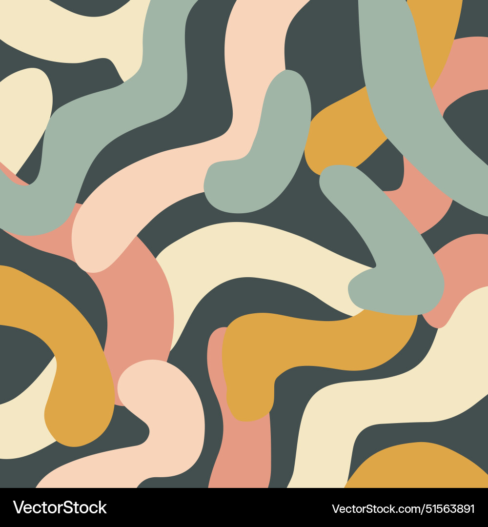 Abstract hand drawn pastel coloured swirls Vector Image