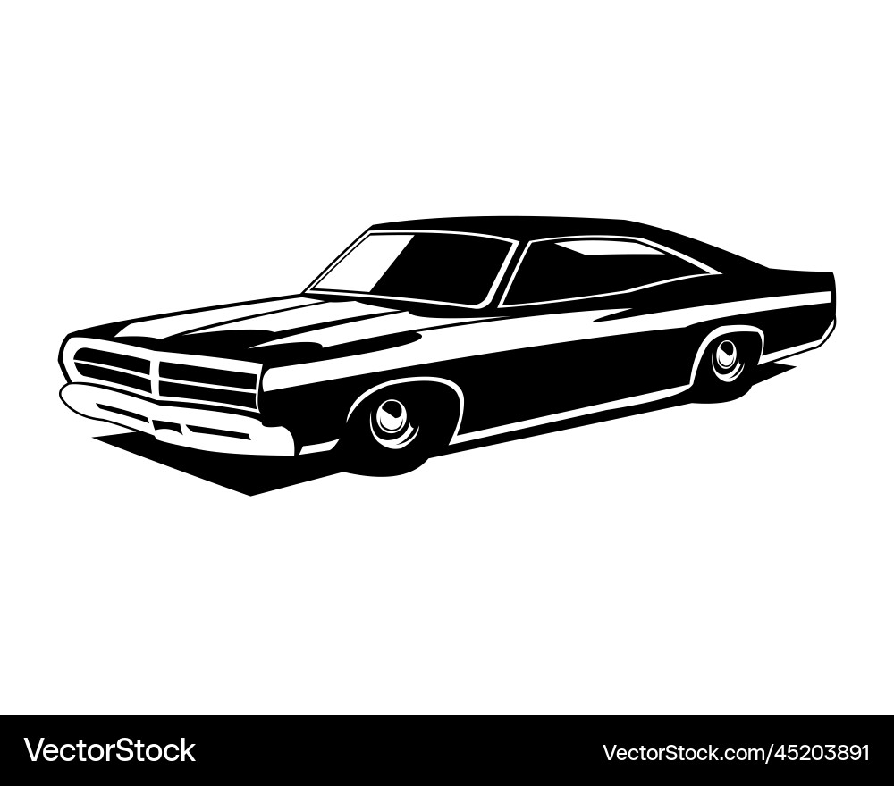 Dodge charger car silhouette Royalty Free Vector Image