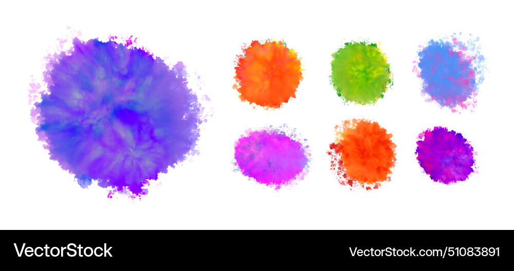 Hand painted colorful ink splatter background Vector Image