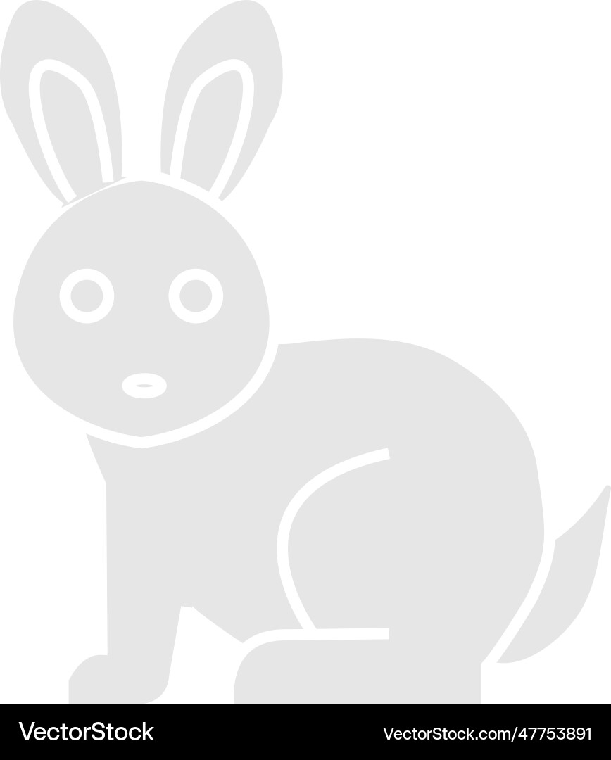 Rabbit icon clipart design template isolated Vector Image