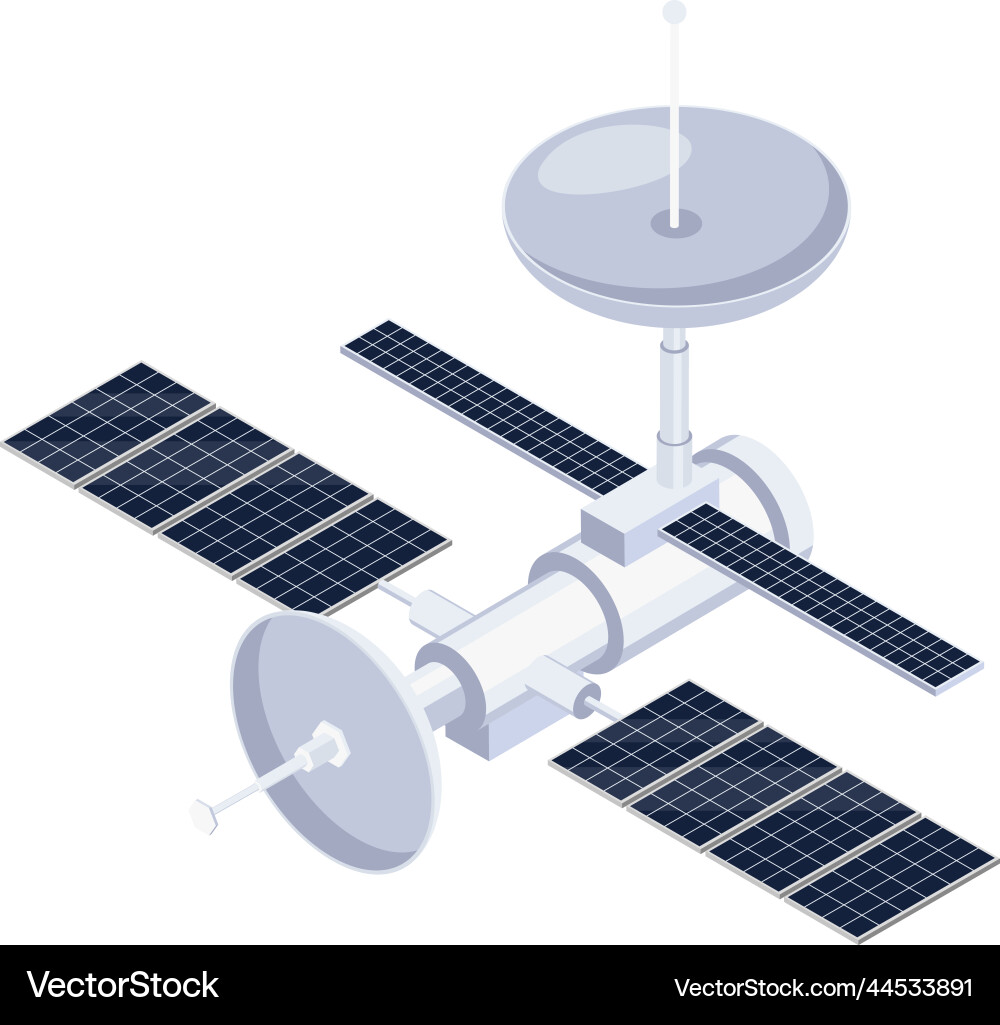 Space satellite icon Royalty Free Vector Image