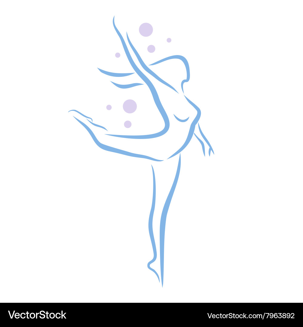 Abstract woman dancing Royalty Free Vector Image