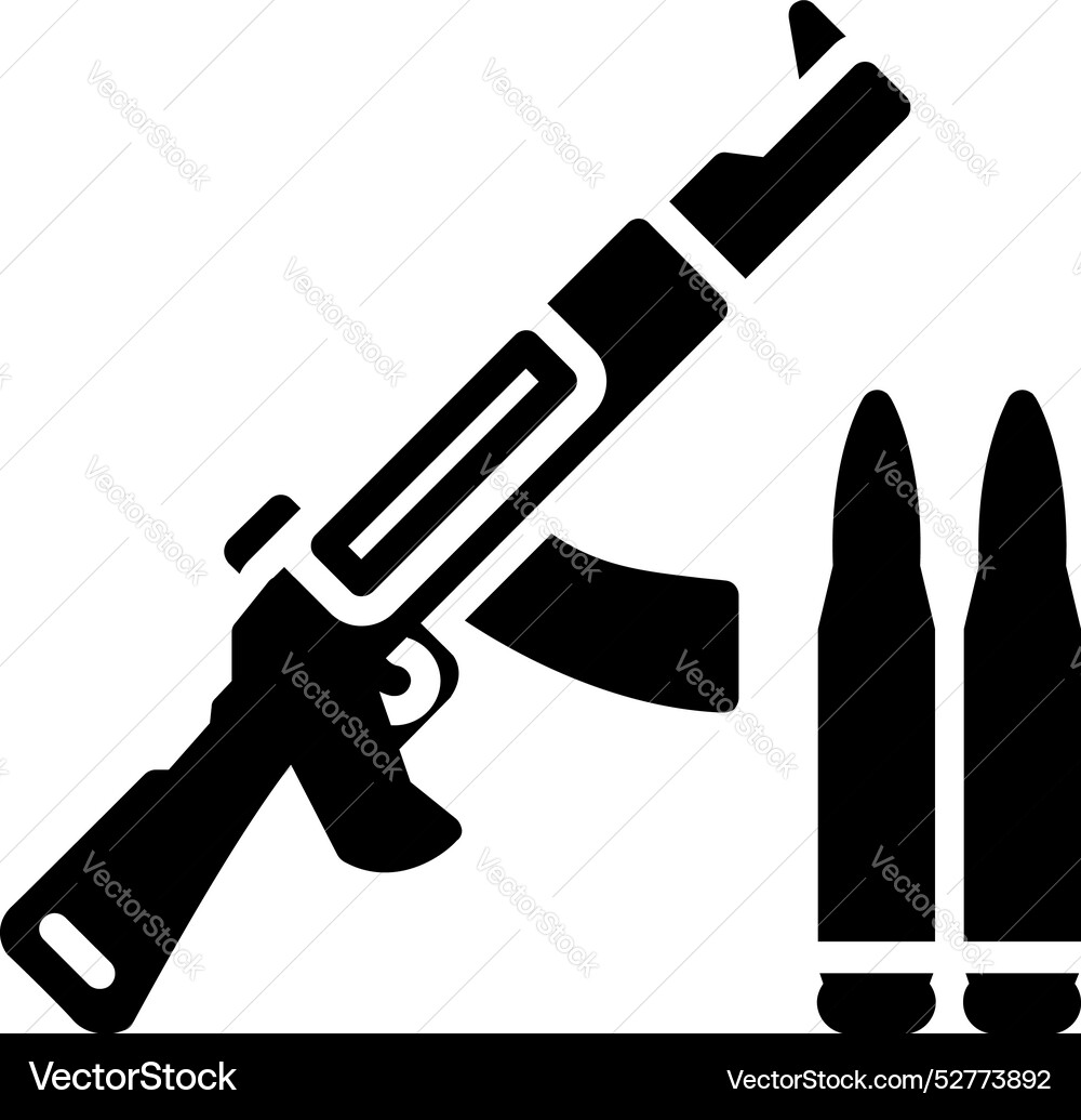 Ak 47 icon design Royalty Free Vector Image - VectorStock