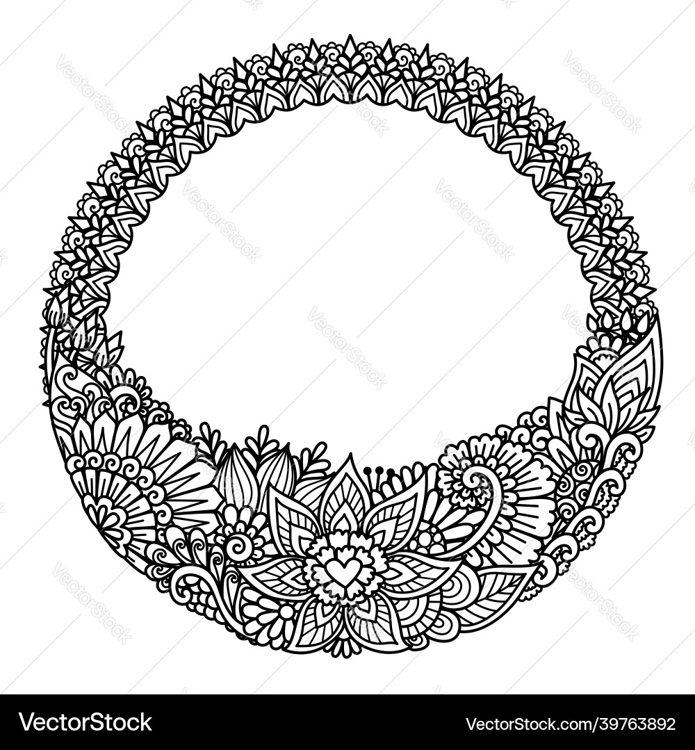 Circle frame Royalty Free Vector Image - VectorStock