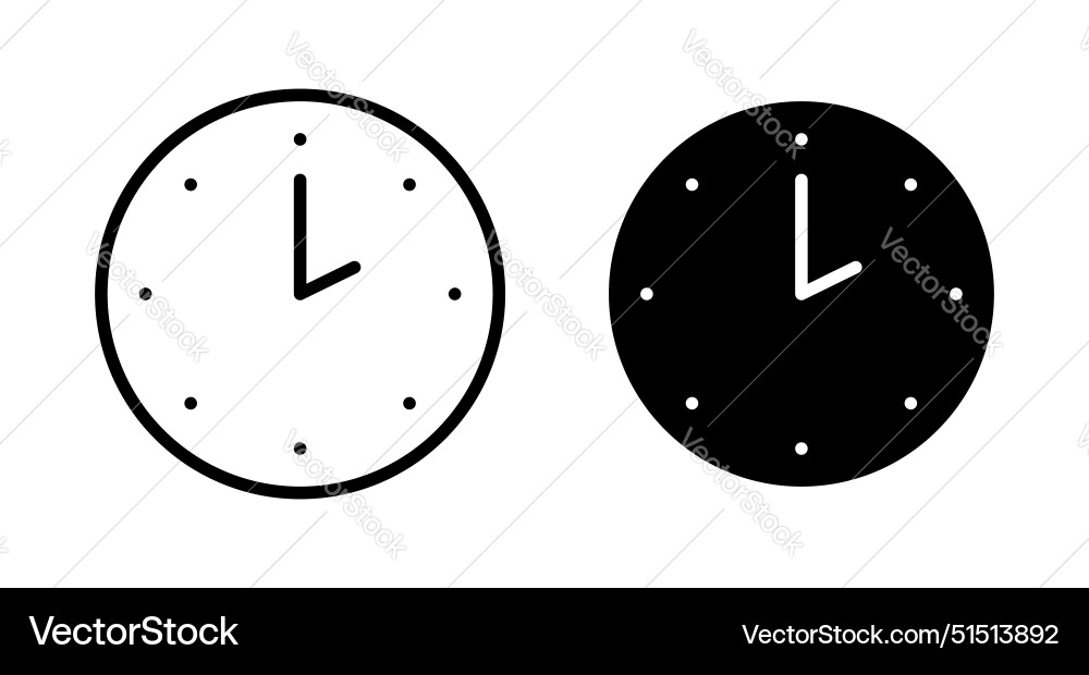 Clock two icon Royalty Free Vector Image - VectorStock