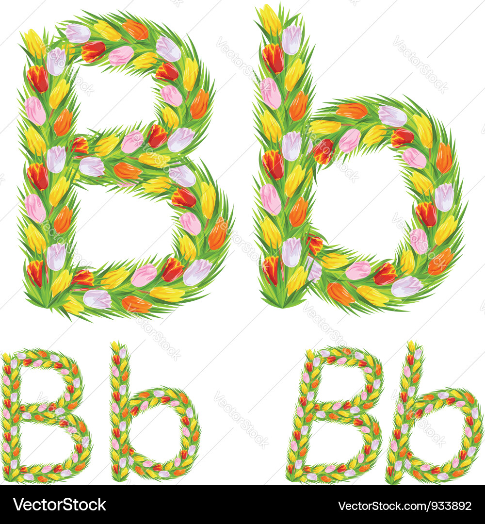 Font type letter b Royalty Free Vector Image - VectorStock