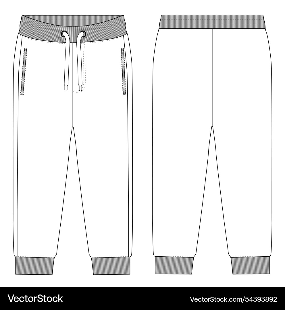 Jogger sweatpants design Royalty Free Vector Image