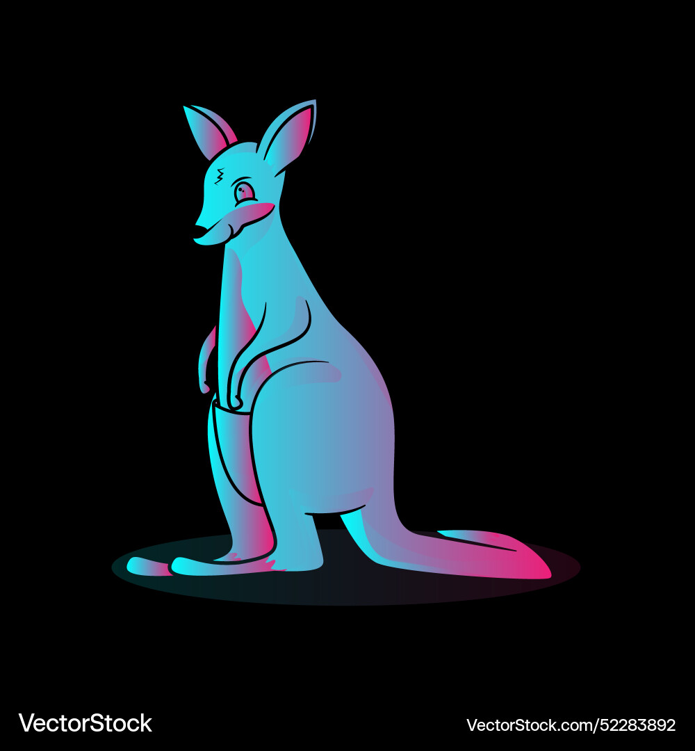 Kangaroo gradient Royalty Free Vector Image - VectorStock