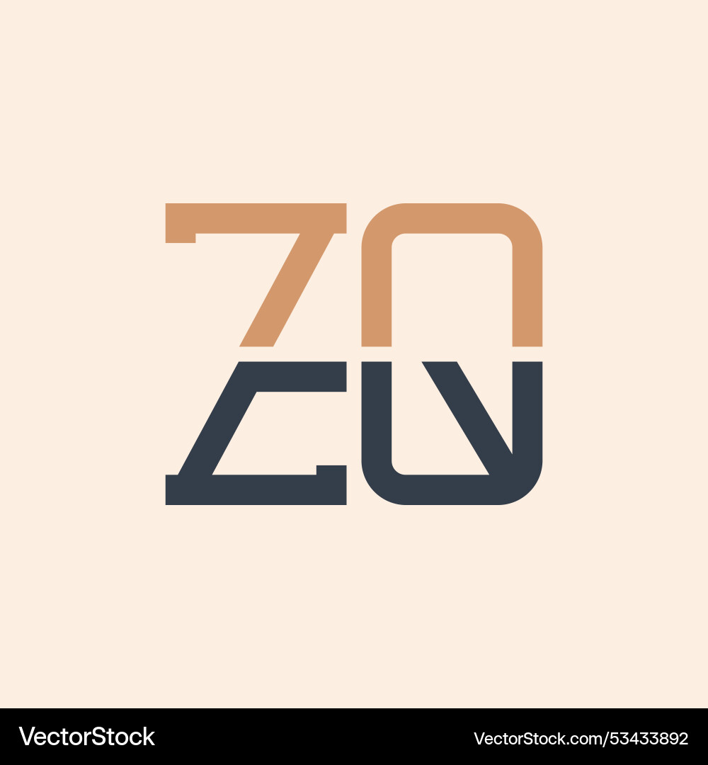 Modern zq letter logo design creative and Vector Image