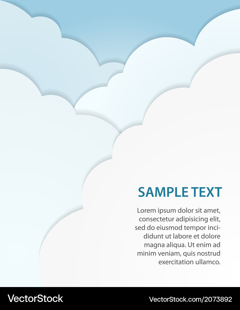 Paper cloud background Royalty Free Vector Image