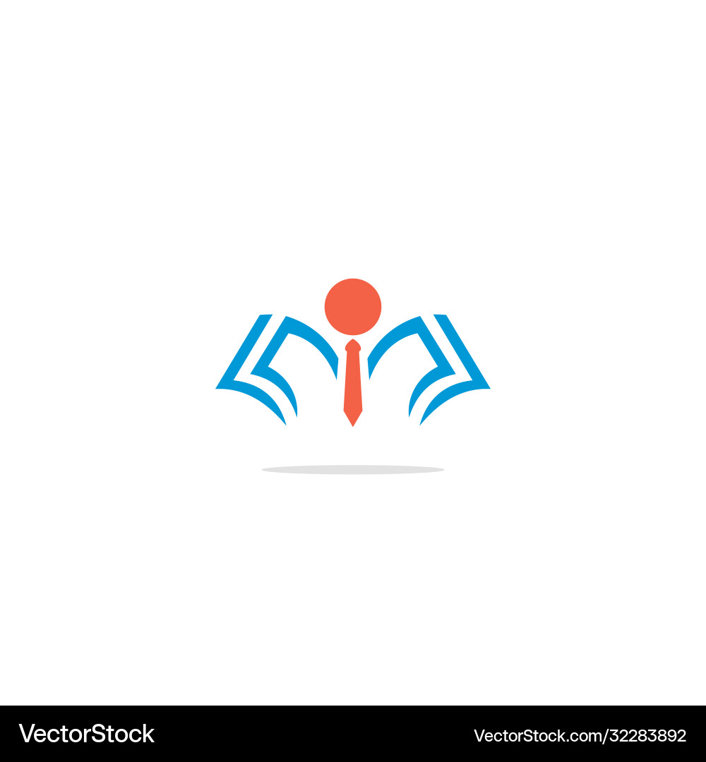 Student open book knowledge logo Royalty Free Vector Image