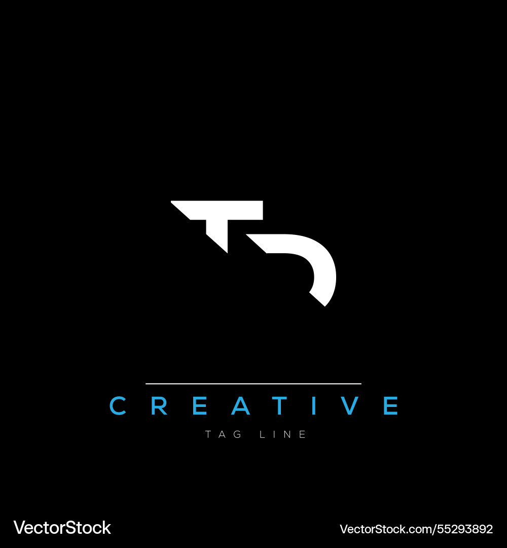 Tr creative monogram logo Royalty Free Vector Image
