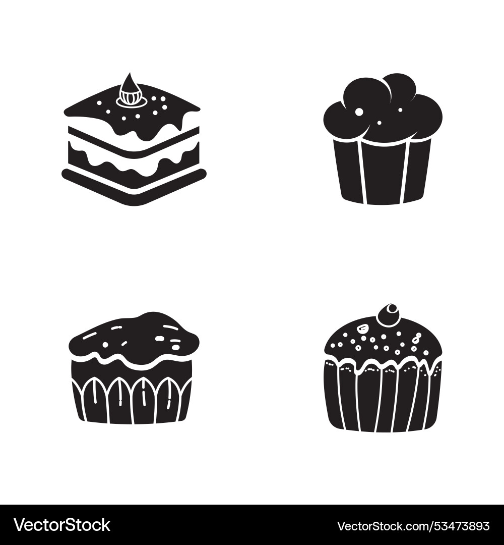 Cake icon design template Royalty Free Vector Image