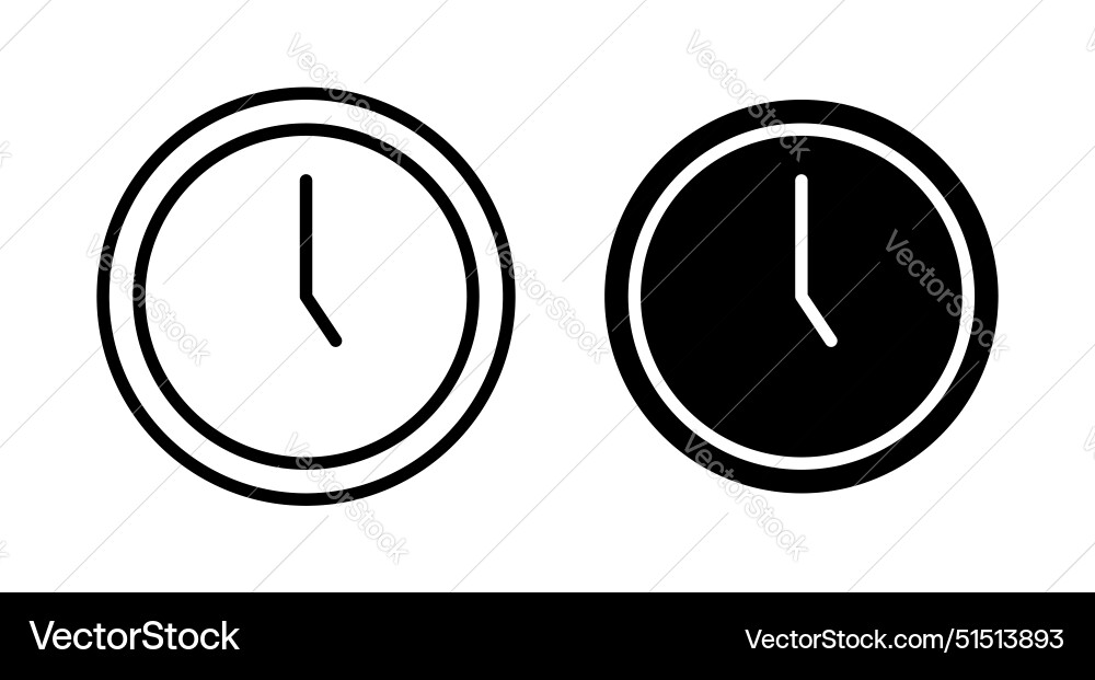 Clock-five icon Royalty Free Vector Image - VectorStock