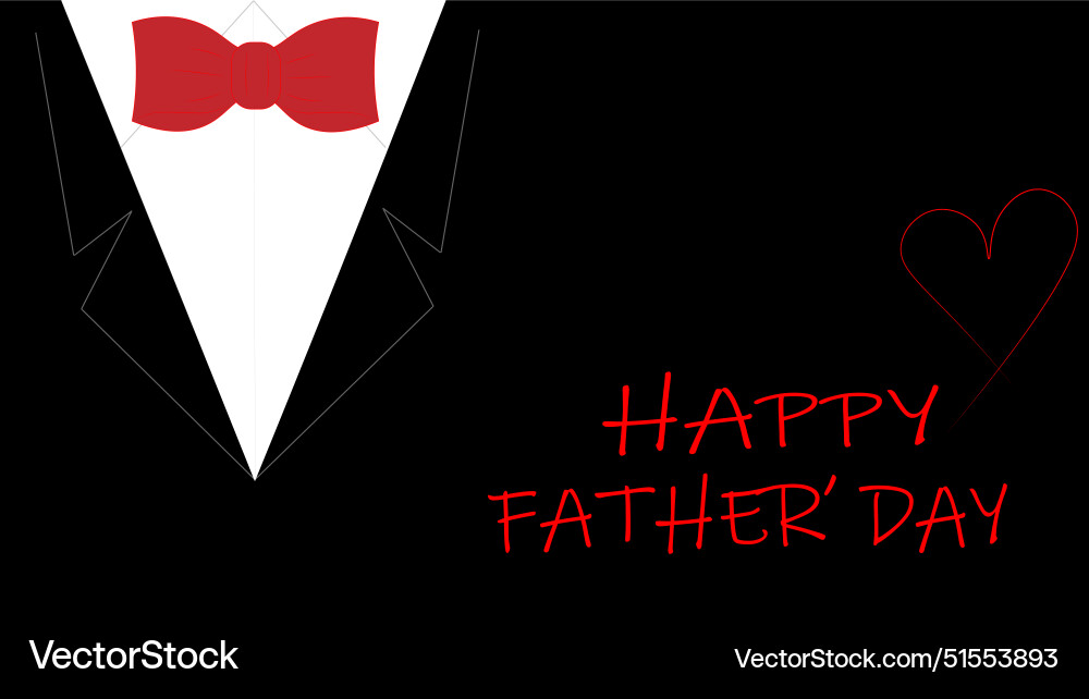 Fathers day greeting card template design Vector Image