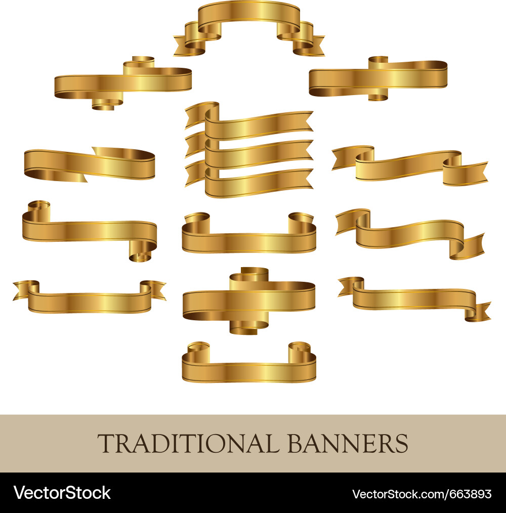 Gold Ribbon Vector Images (over 130,000)