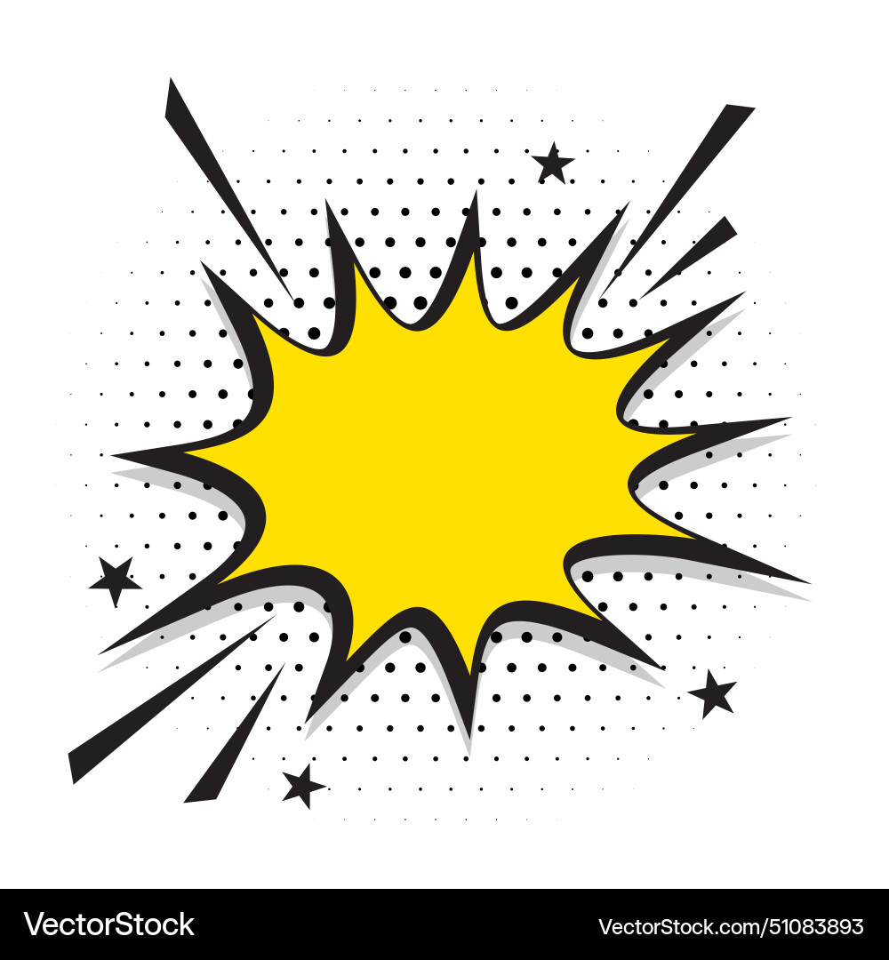 Halftone Style Blank Speech Bubbles Retro Comic Vector Image