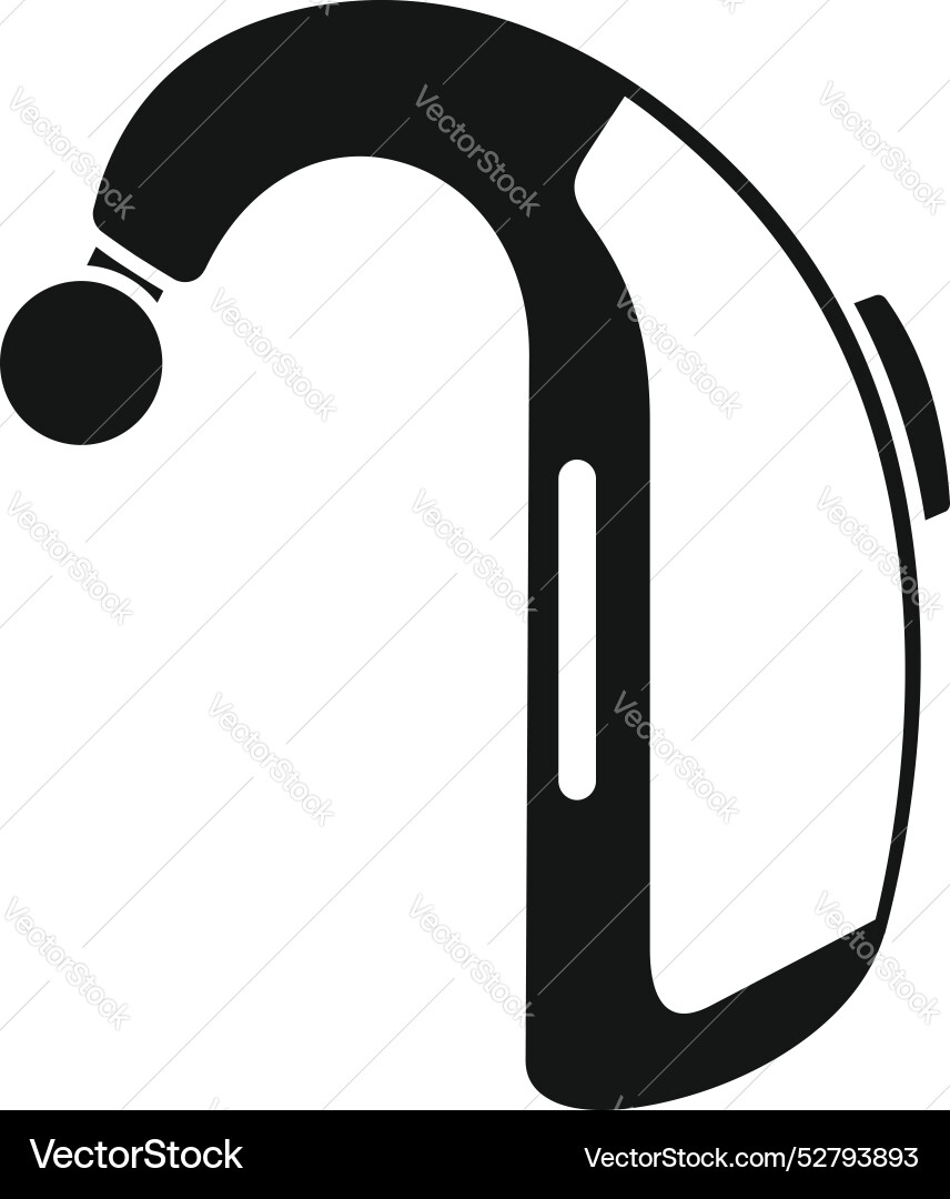 Modern hearing aid icon showing assistance Vector Image