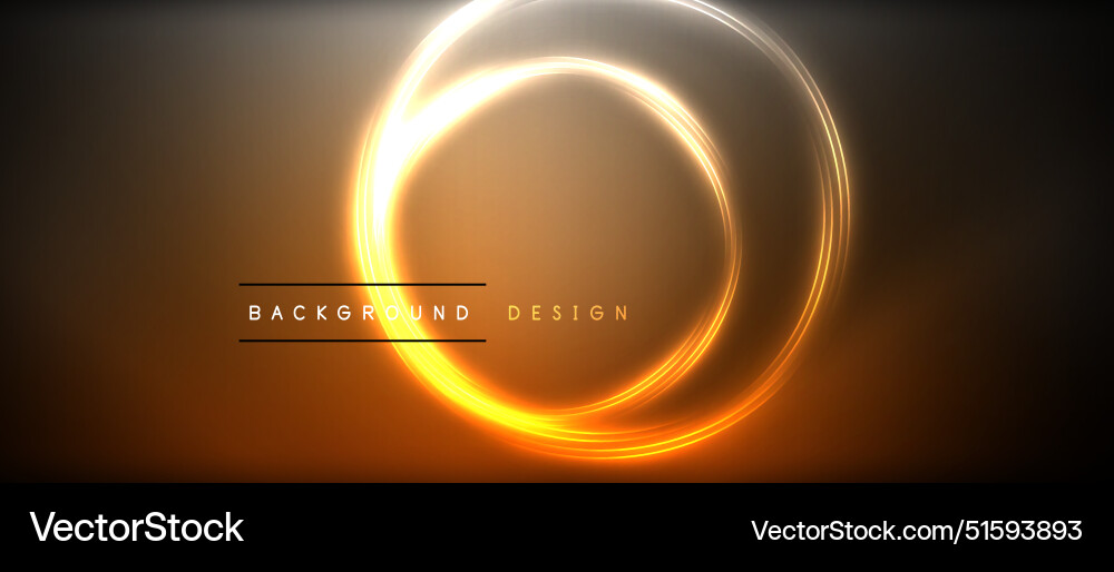 Neon glowing circle rays light round lines Vector Image