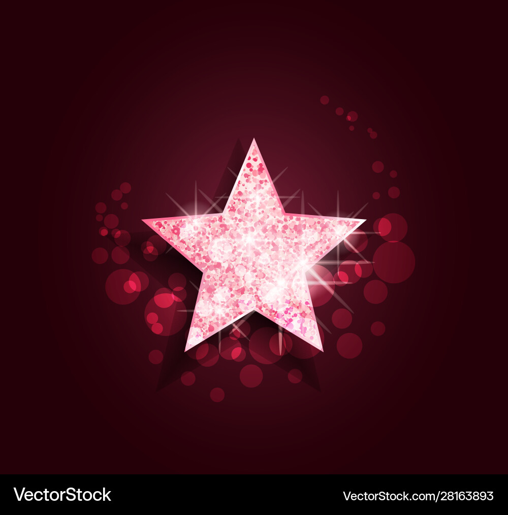 Pink star Royalty Free Vector Image - VectorStock