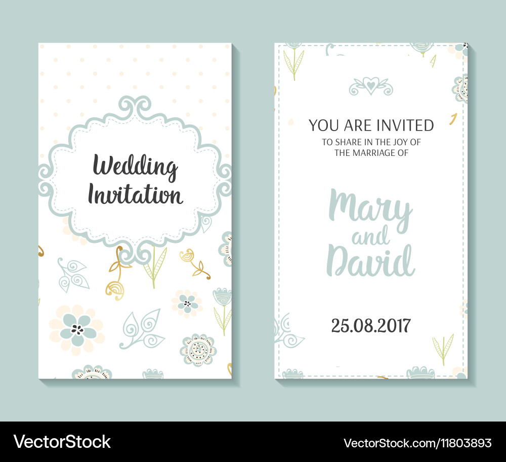 Romantic cards template Royalty Free Vector Image